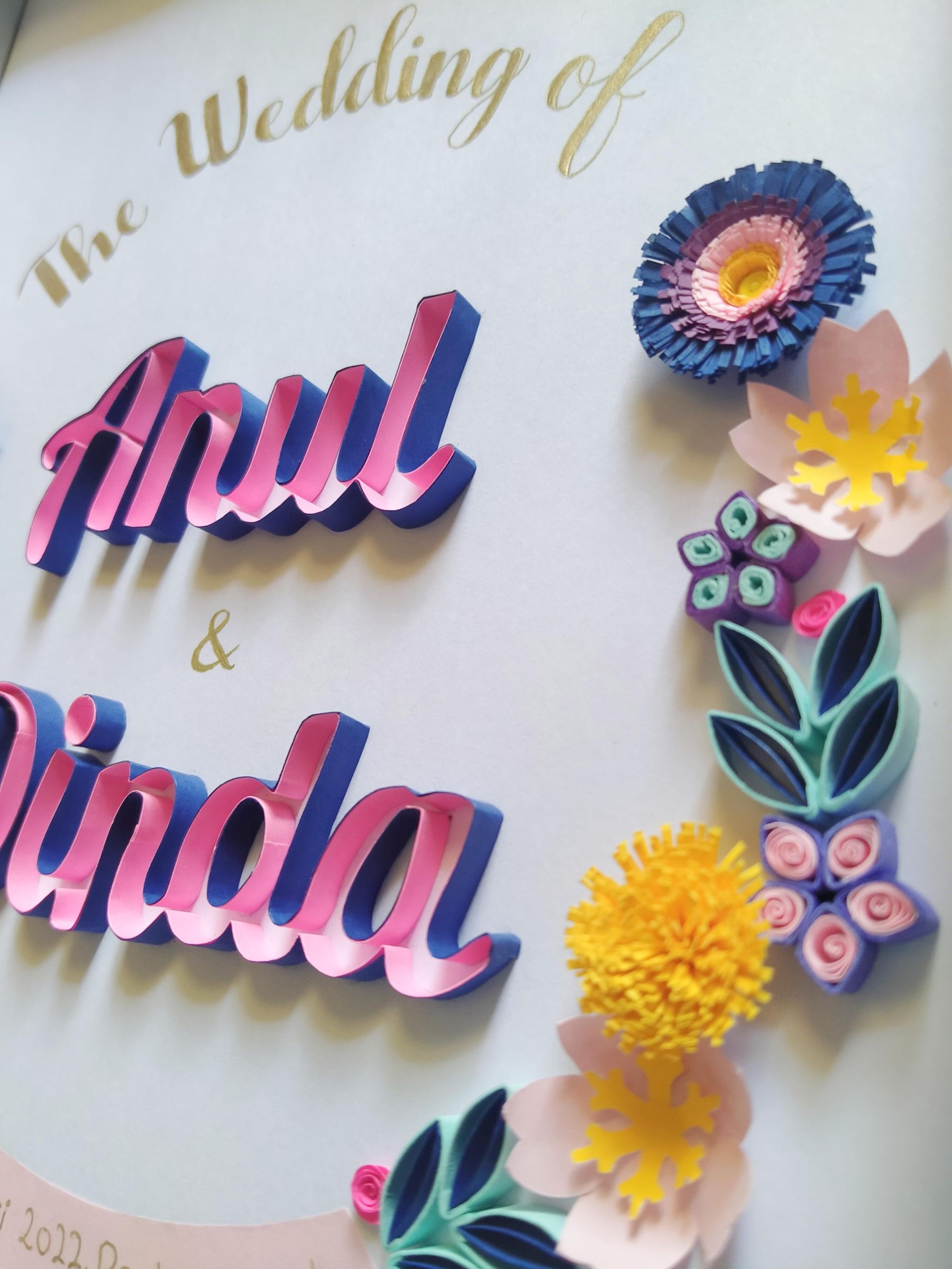Paper Quilling Typography | Dual Colors Outline : 5 Steps (with ...