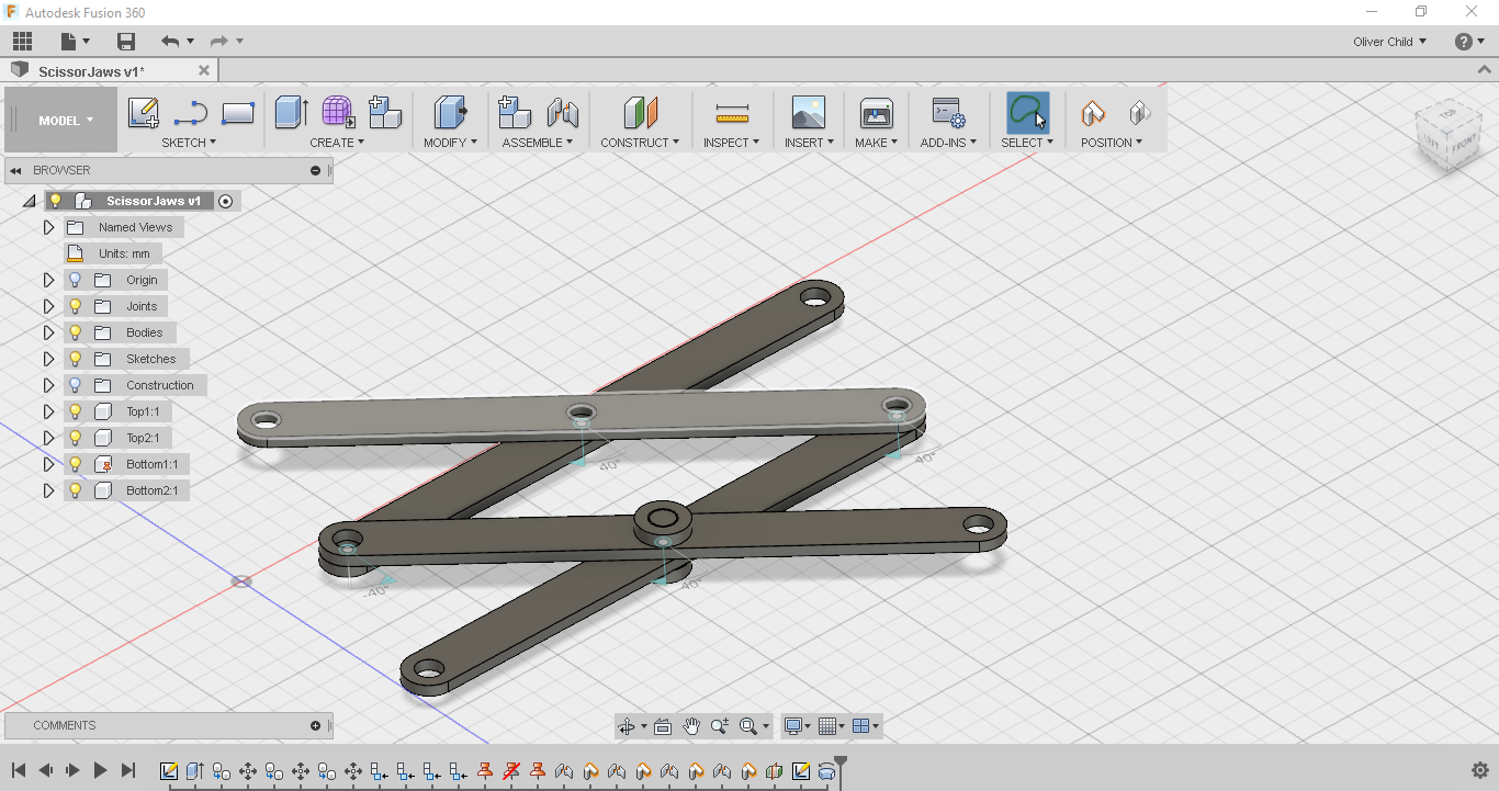 Designing Scissor Jaws in Fusion : 11 Steps (with Pictures) - Instructables