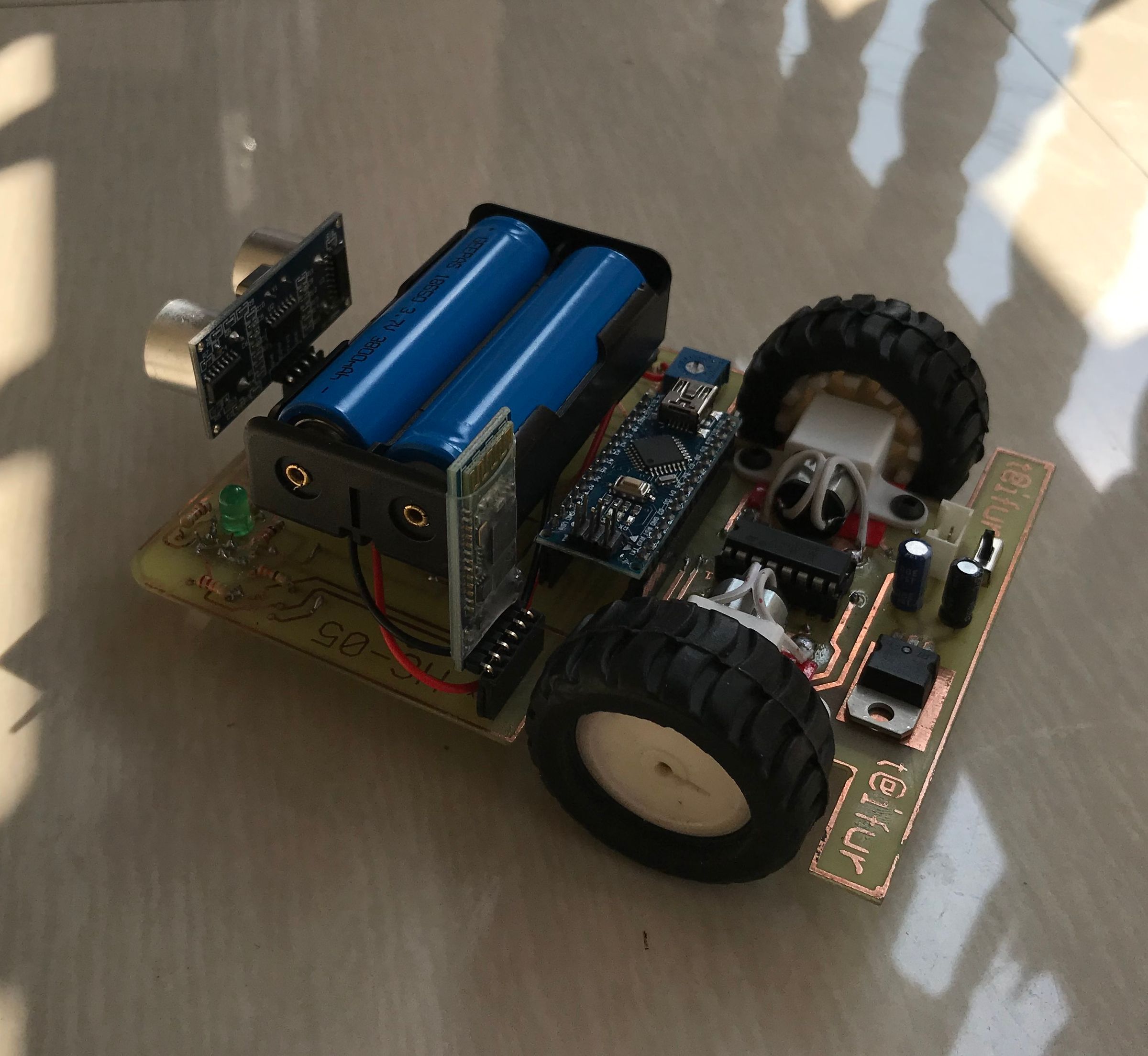 PCB BOT (Line Following, Obstacle Avoiding & Bluetooth Controlled Robot ...