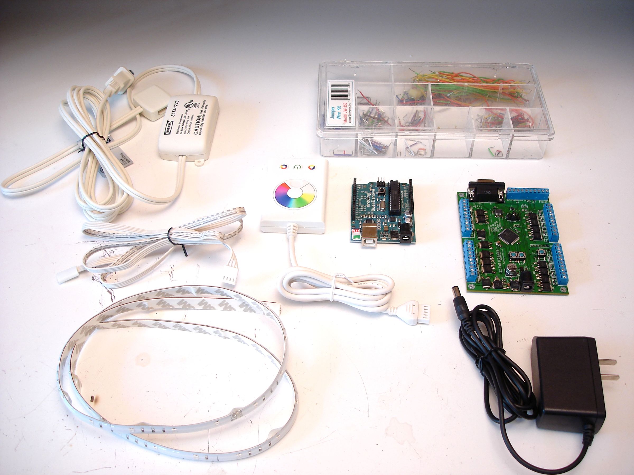 Control Ikea Dioder LED Strip With Arduino + 16X PWM LED Fader Board ...