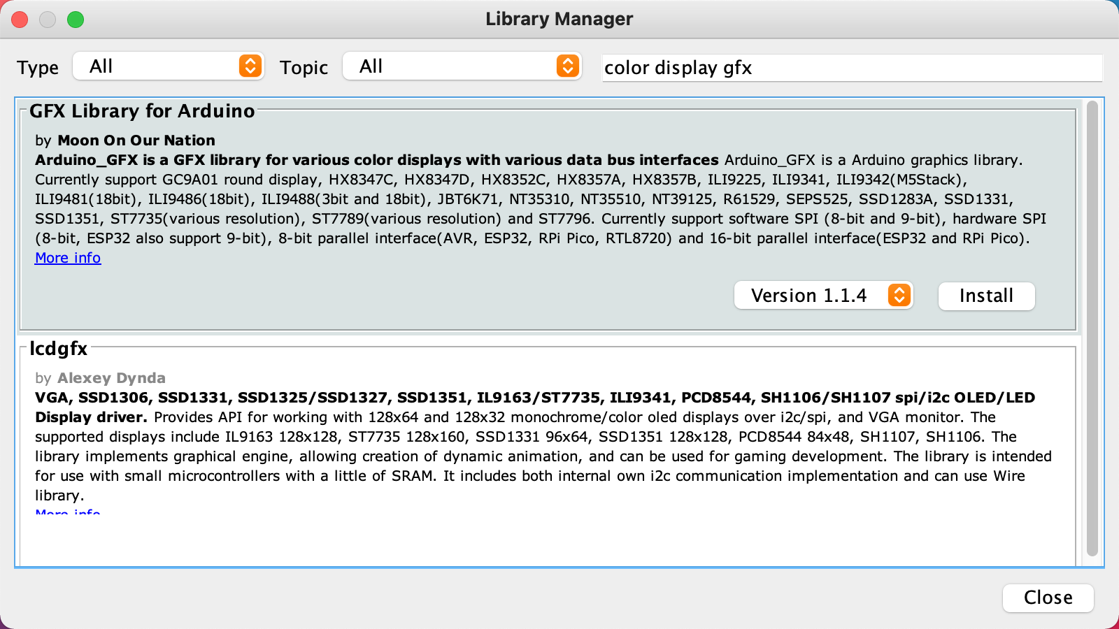 创客：“Arduino_GFX库”介绍 – TAHOLAB