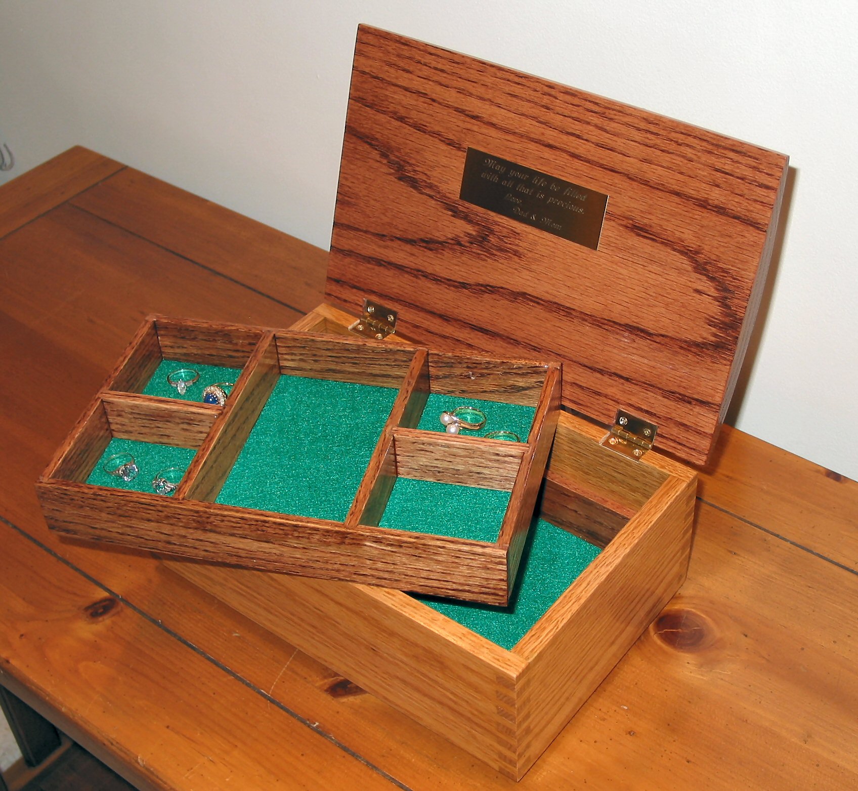Oak Jewelry Box Featuring Box Joint Construction : 9 Steps (with ...
