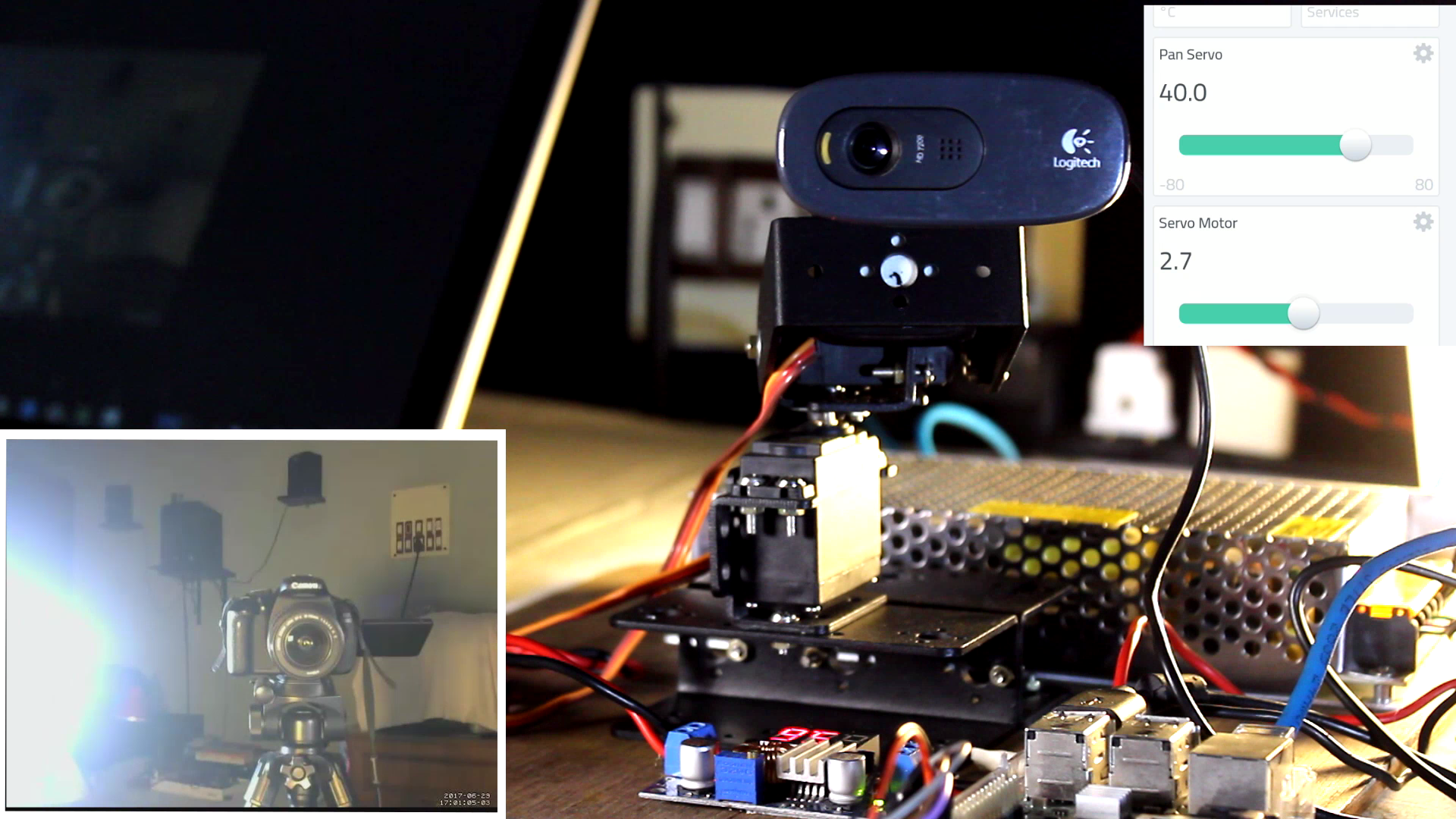IOT Based Surveillance Camera || Raspberry Pi + Pan-Tilt Arrangement ...