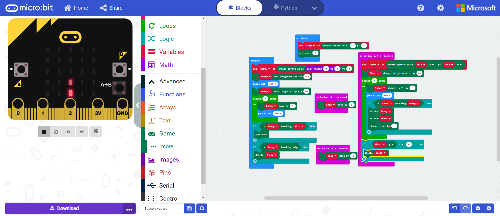 How to Make Space Invaders on Micro Bit. : 4 Steps - Instructables