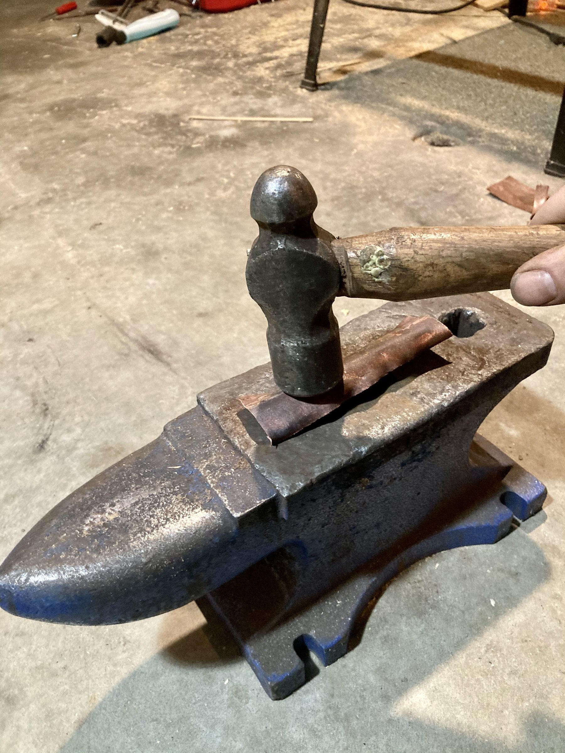 Hammered Copper Spoon With Simple Tools and Materials : 6 Steps (with ...