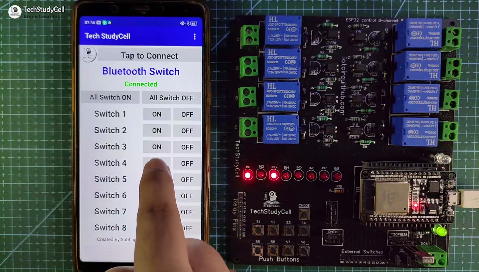 ESP32 Bluetooth Home Automation With IR Remote Control Relay | ESP32 ...