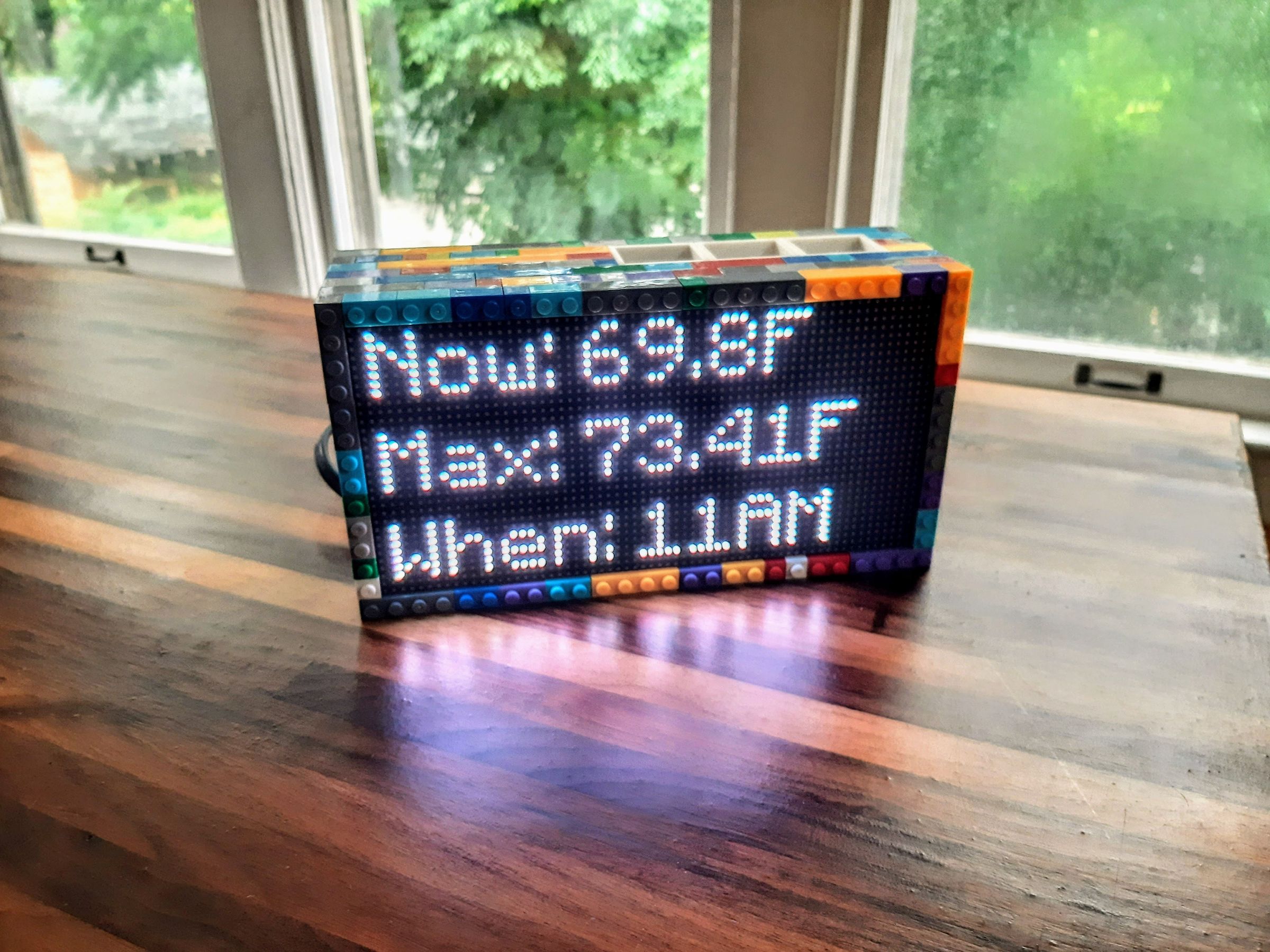 WiFi Programmable RGB LED Matrix Display in Lego Case - Instructables