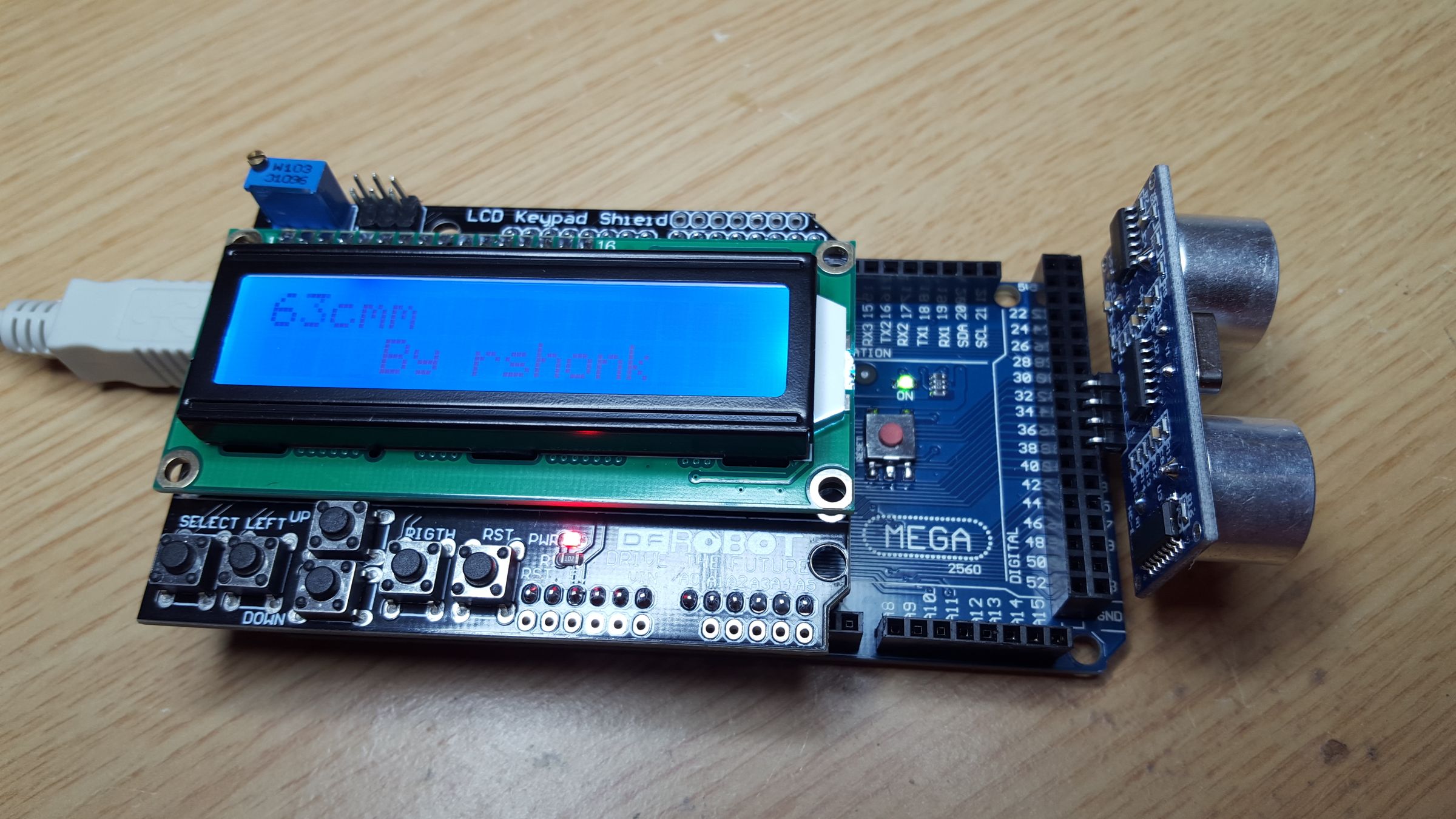 Mega 2560 Compact LCD Ultrasonic : 3 Steps - Instructables