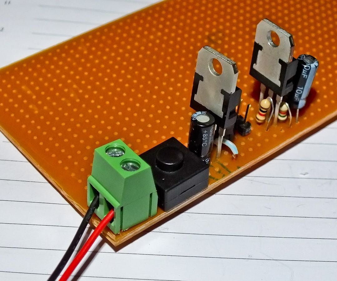 Dual Voltage Regulated Power Supply For Arduino Microcontroller