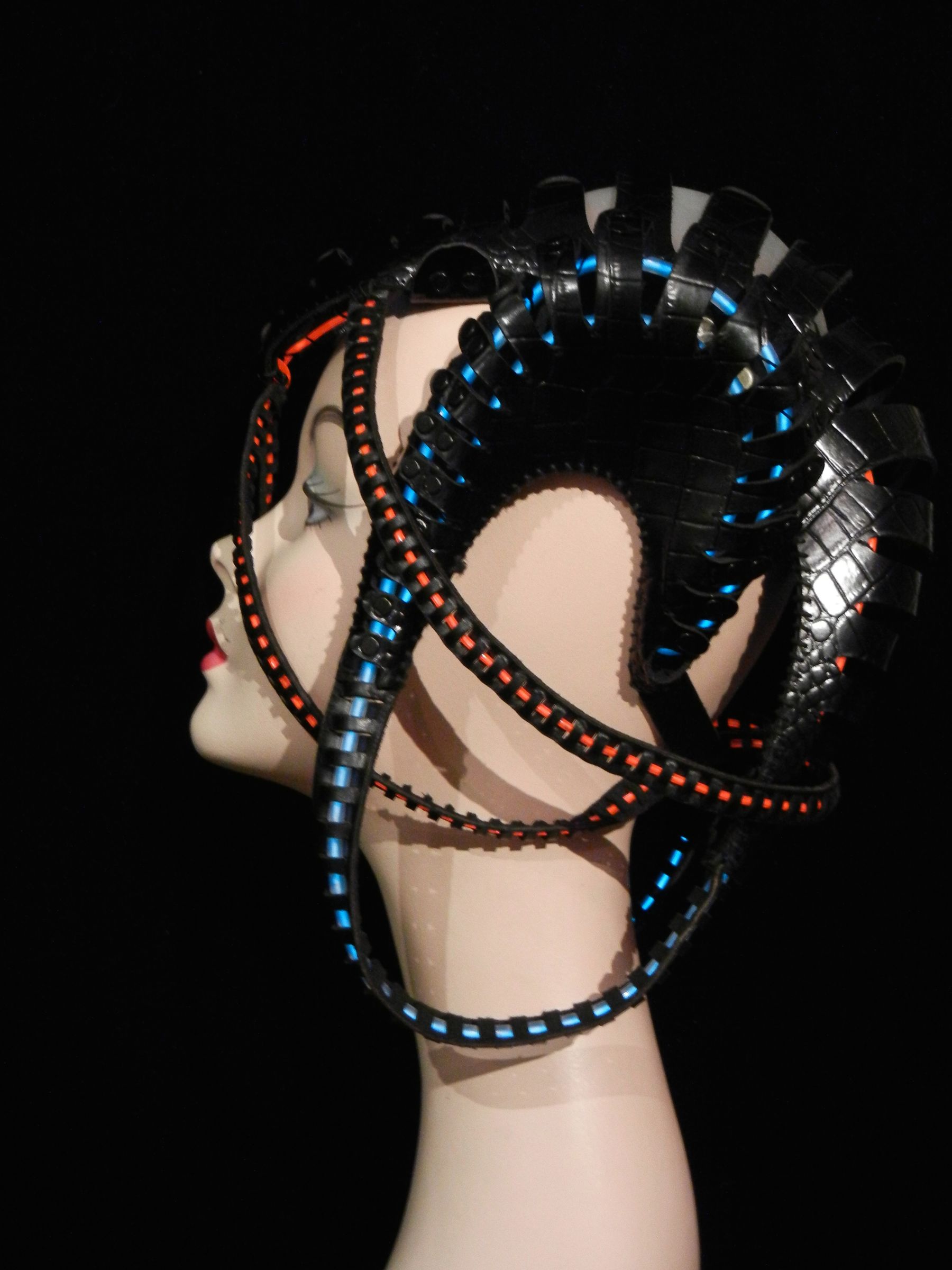 Leather and El Wire Sci-Fi Headdress : 16 Steps (with Pictures ...
