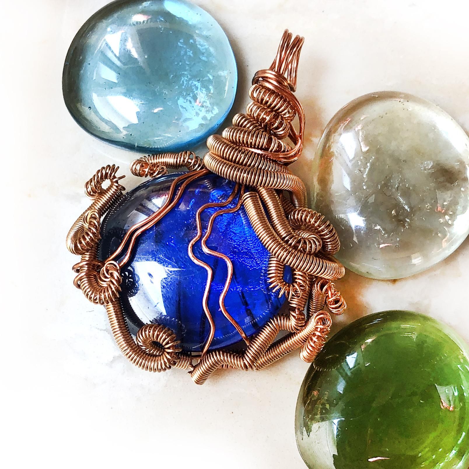 Amazing Wire Wrapped Glass Pendant...for Pennies! : 20 Steps (with ...
