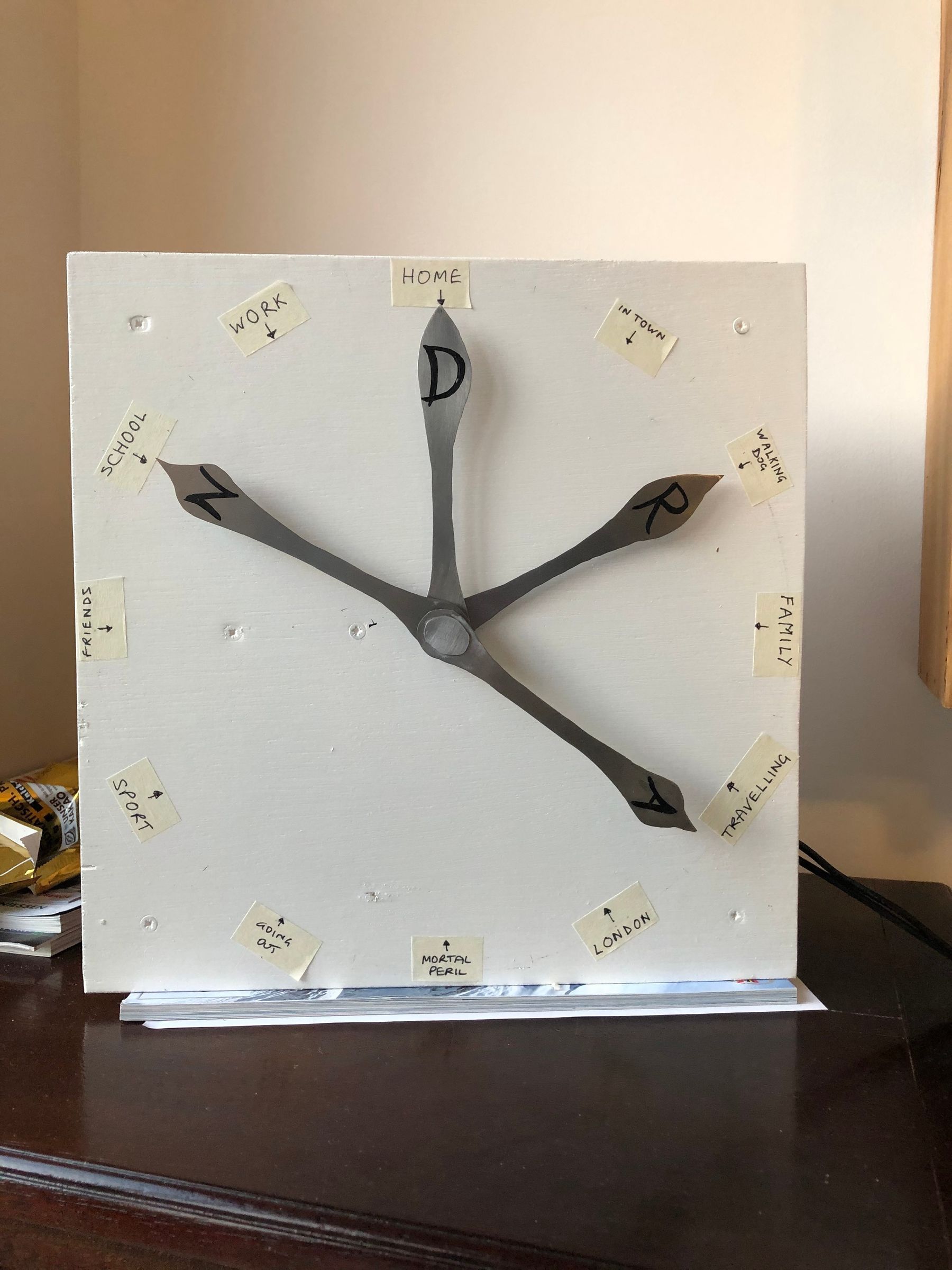 'Weasley' Location Clock With 4 Hands : 11 Steps (with Pictures ...