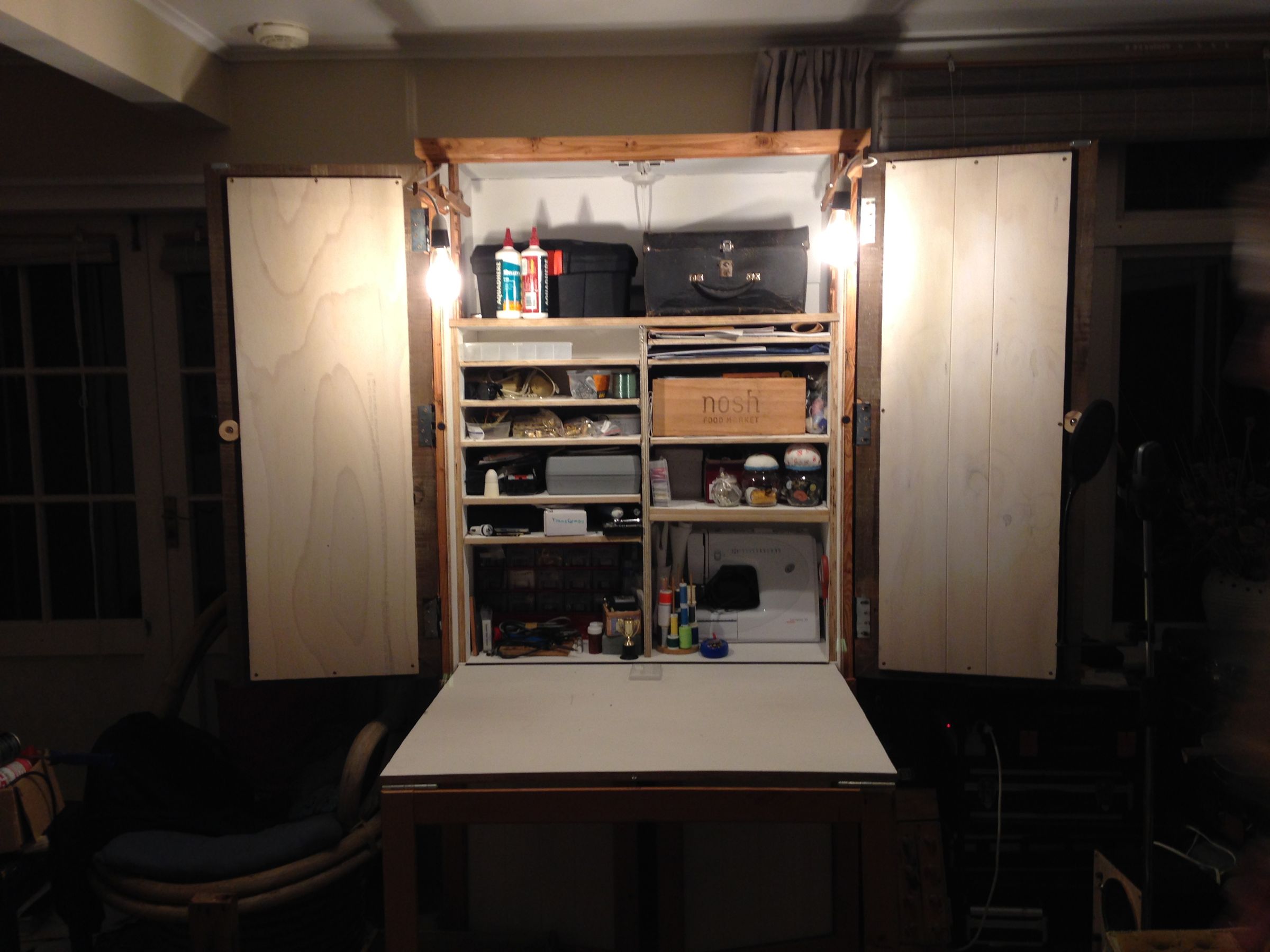 Cupboard With Folding Table and Lights : 8 Steps (with Pictures ...